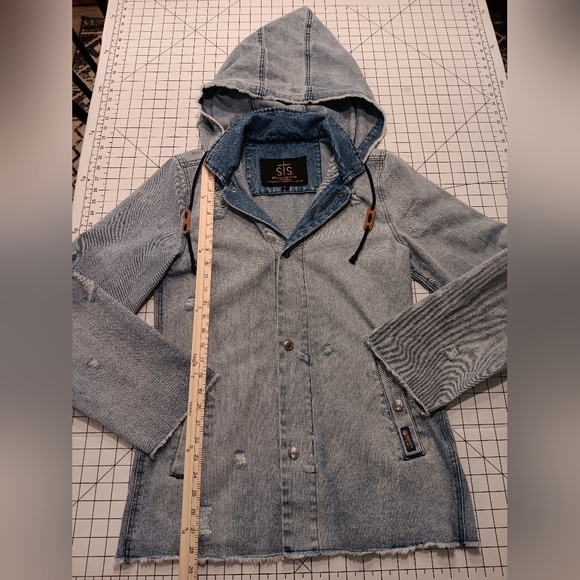 STS Ranchwear | Jackets & Coats | Sts Ranchwear Distressed Hooded Denim ...